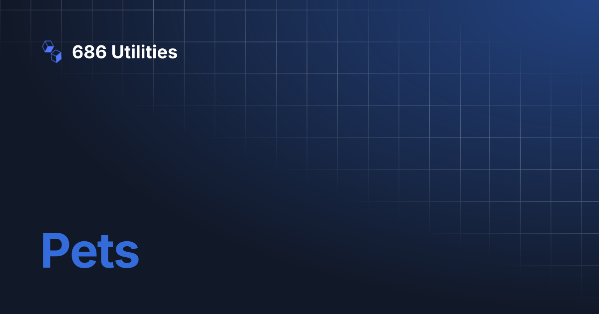Pets | 686 Utilities